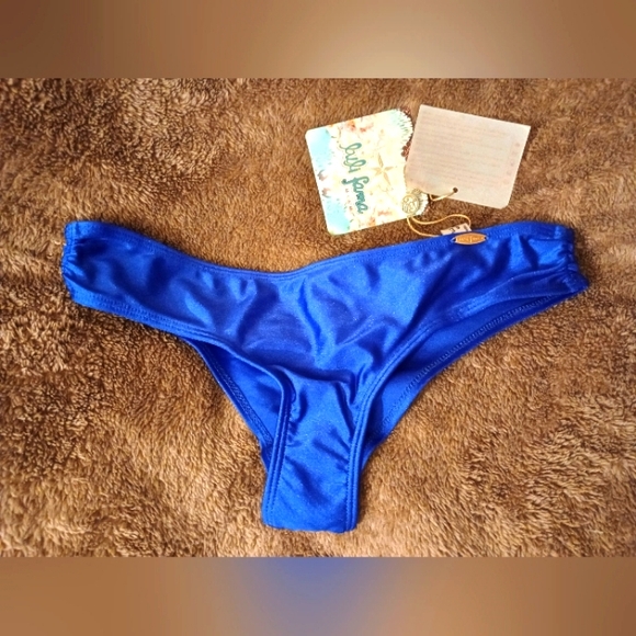 Luli Fama | Swim | Nwt Luli Fama Royal Blue Ruched Cheeky Bikini Bottom ...